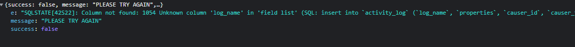 Can Not Remove Unwanted Default Columns On Activity Log Table · Issue 1047 · Spatie Laravel