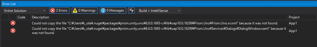 [Bug] Prism.Unity.Uno 8.0.0.1693-ci doesn't work on UWP · Issue #2093 · PrismLibrary/Prism · GitHub