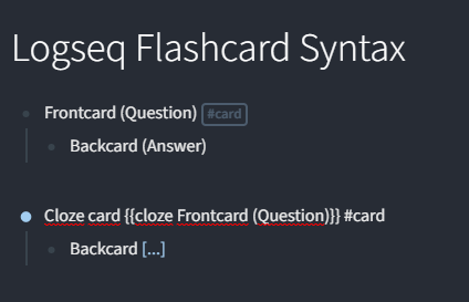 [[Feature request] Its possible to add the logseq flashcard syntax via regex? · Issue #277 ...