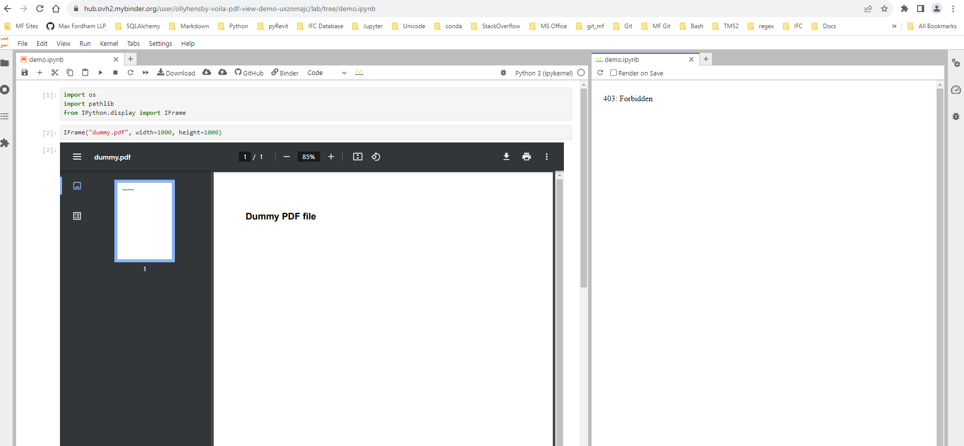 403 Forbidden - PDF IFrame Issue · Issue #1397 · voila-dashboards/voila · GitHub