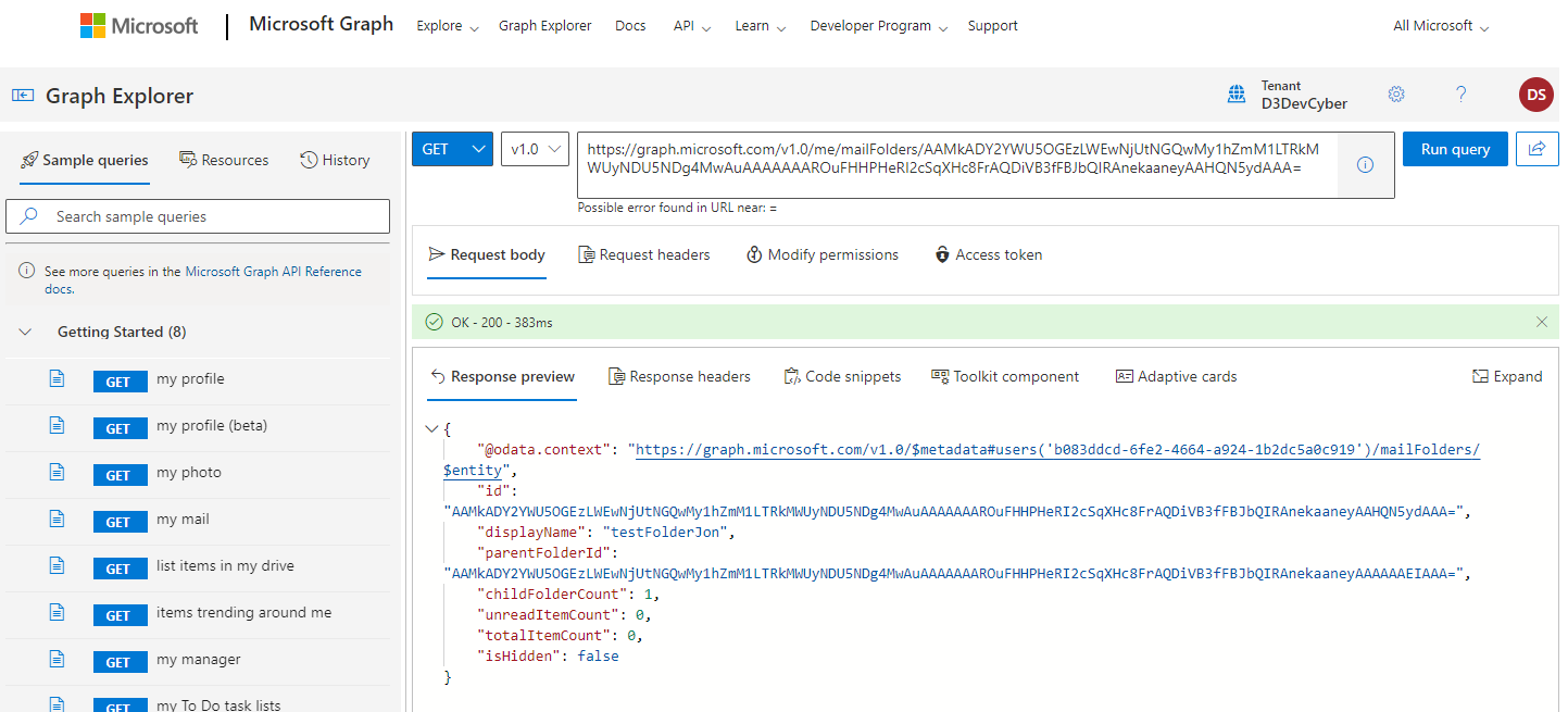 Graph API list MailFolders · Issue #2415 · microsoftgraph/microsoft-graph-explorer-v4 · GitHub