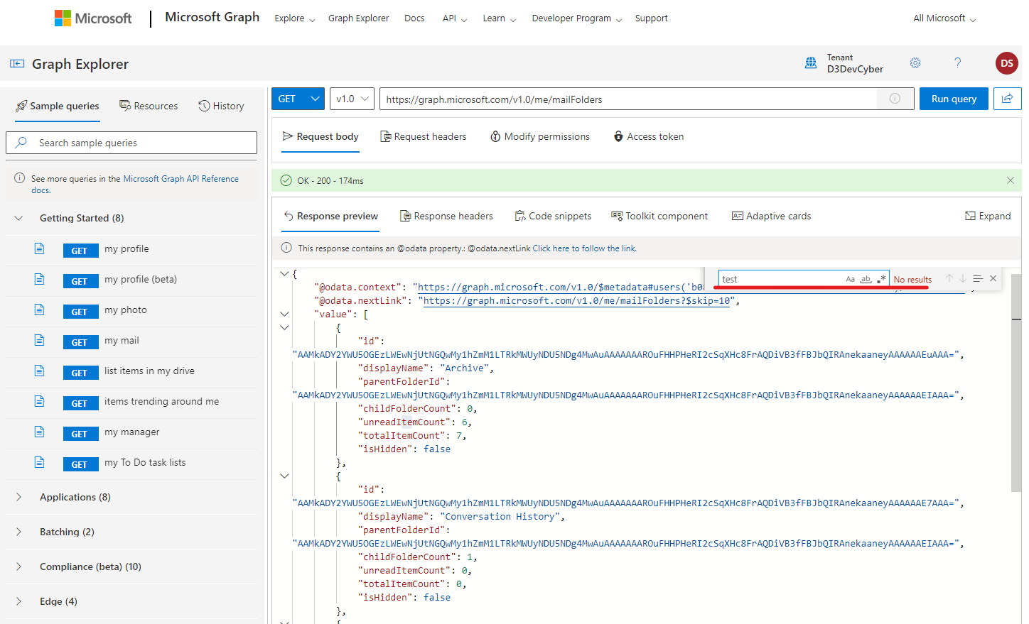 Graph API list MailFolders · Issue #2415 · microsoftgraph/microsoft-graph-explorer-v4 · GitHub
