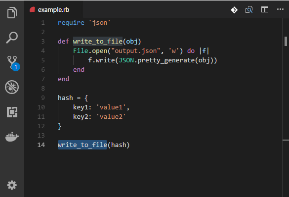 Missing decorators on scrollbar for highlighted word · Issue #360 · rubyide/vscode-ruby · GitHub