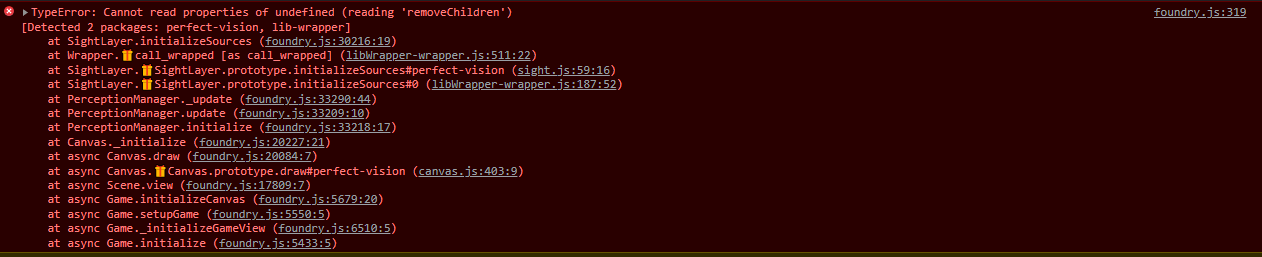 Perfect Vision causes scenes to fail to load on FoundryVTT 9.254 · Issue #224 · dev7355608 ...