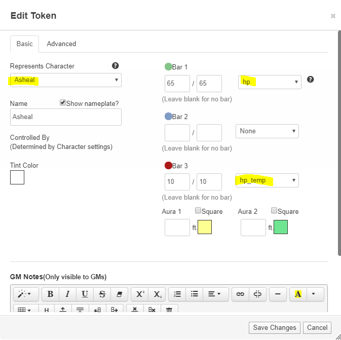 Seeing HP sync to character sheet but not token · Issue #156 · kakaroto ...