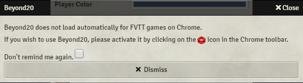 Beyond20 FVTT message on ForgeVTT.com · Issue #193 · kakaroto/Beyond20 · GitHub