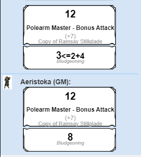 Great Weapon Fighting and Polearm Master Bonus Attack - Not displaying/calculating in Roll20 ...