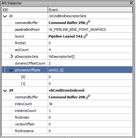 [Vulkan] Vulkan binds incorrectly descriptor sets with `dynamicOffsets` when using two non ...