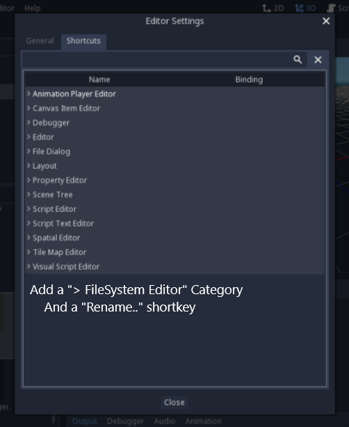 Add configurable shortcut for "Rename.." file on "FileSystem" editor. [Feature request] · Issue ...