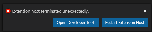 restart extension host error · Issue #73235 · microsoft/vscode · GitHub