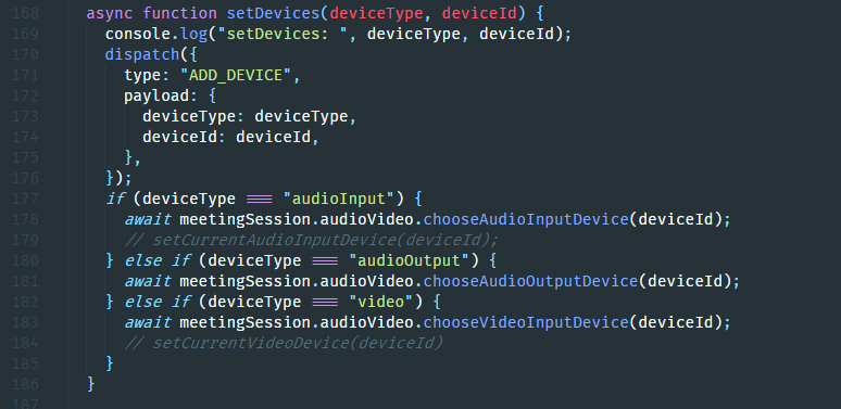Having Problem Setting Chooseaudioinputdevice While Initiating A Meeting · Issue 1194 · Aws 