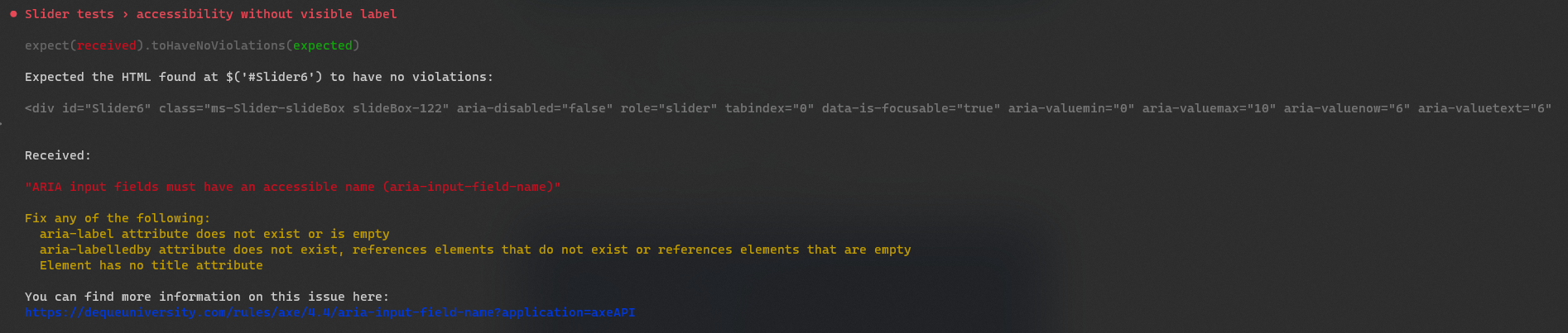 [Bug]: Slider does not have accessible name · Issue #23757 · microsoft/fluentui · GitHub