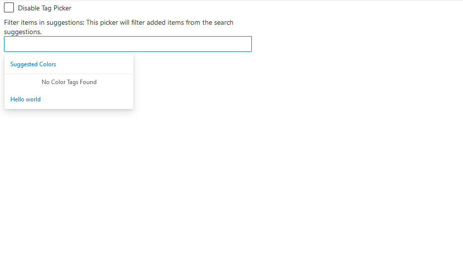TagPicker: Suggestion box footer (resultsFooter) in Picker (BasePicker) does not show after ...