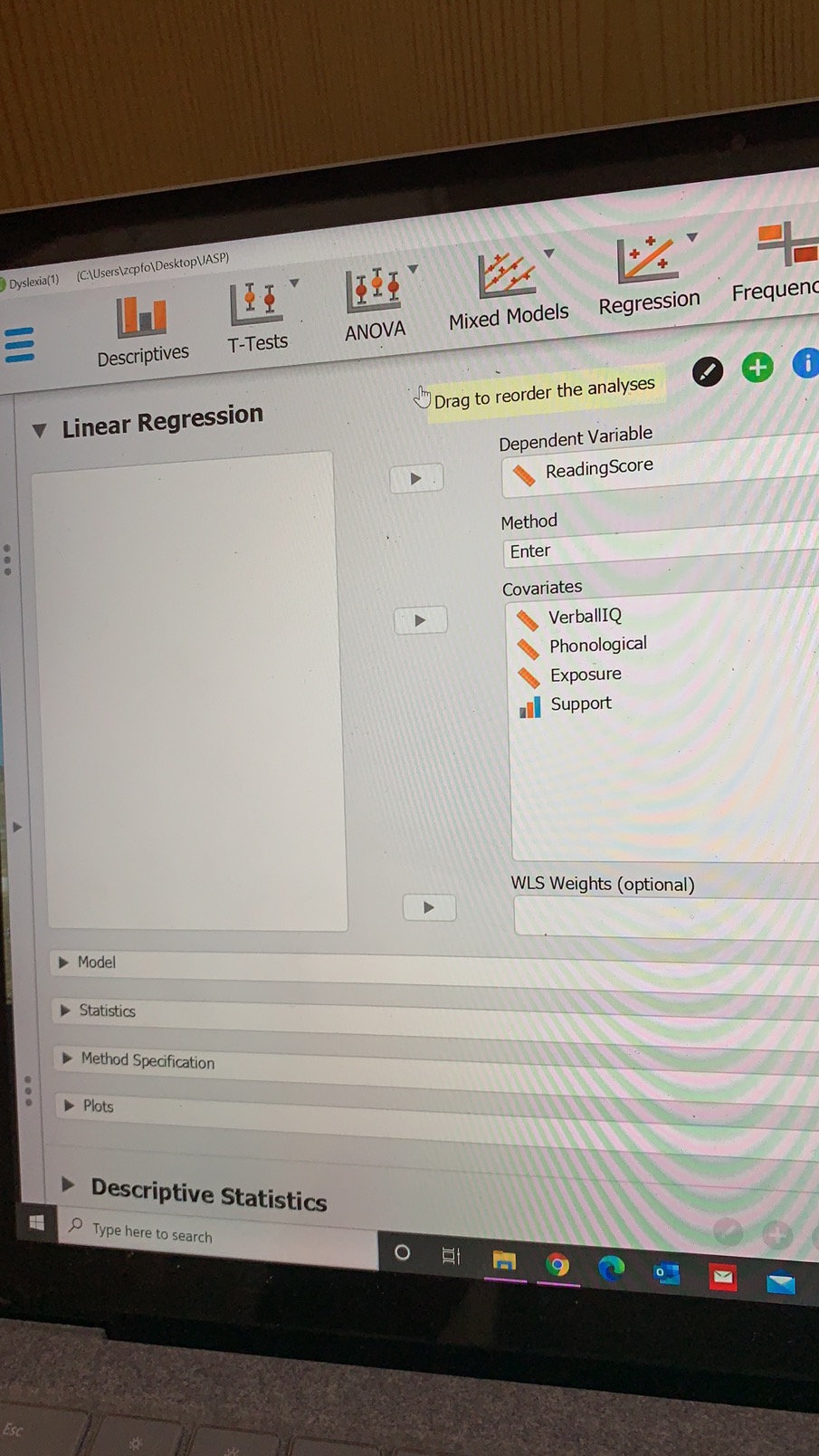 the classical linear regression got a problem in my computer (JASP 0.14.1.0) · Issue #1188 ...