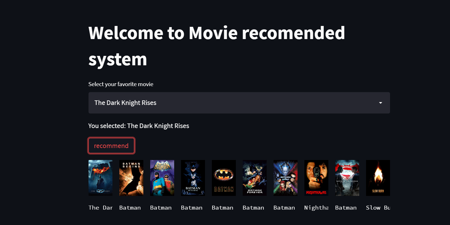 GitHub - sanjaykrmeena/Movie-Recommender-System