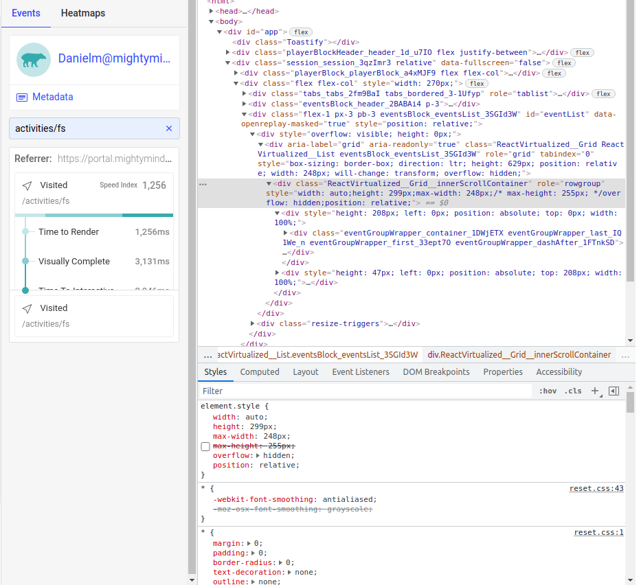 Styling issue within session display · Issue #148 · openreplay/openreplay · GitHub