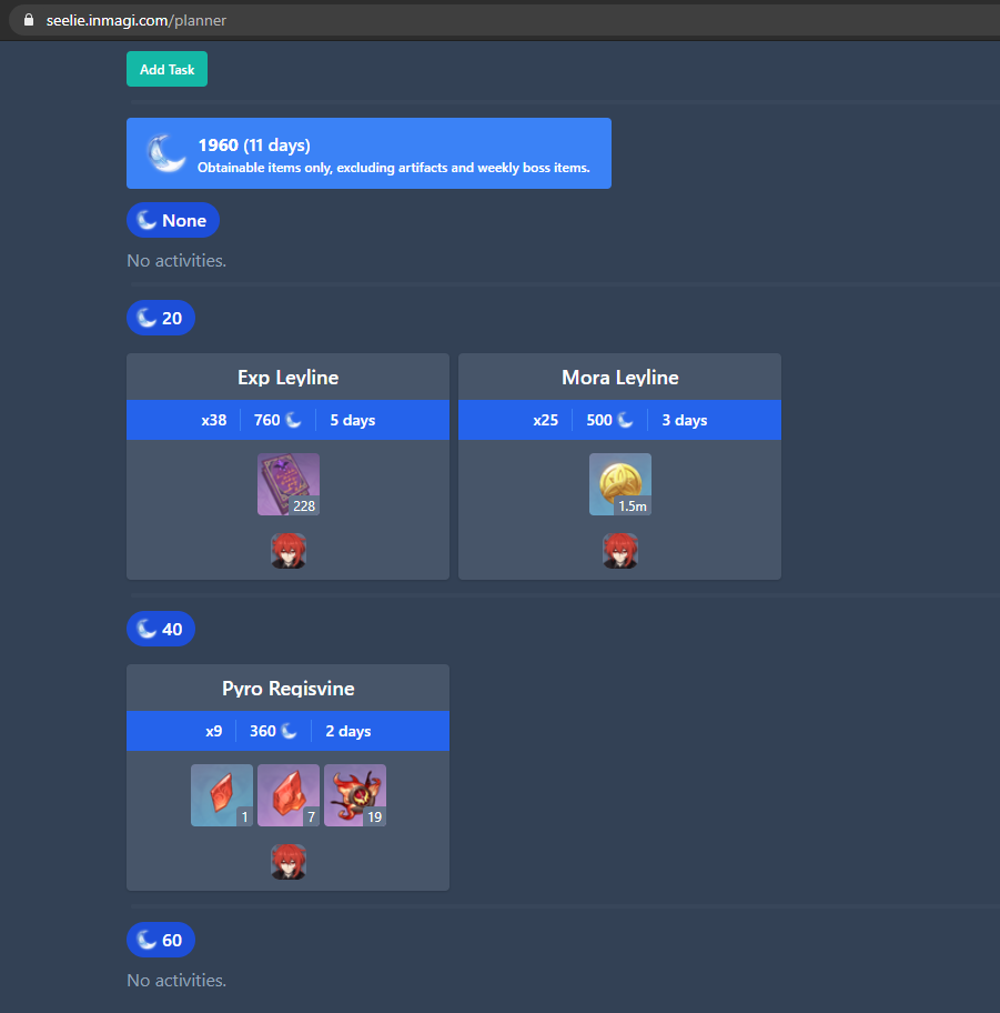 add Exp & Mora Leyline · Issue #10 · MadeBaruna/paimon-moe · GitHub