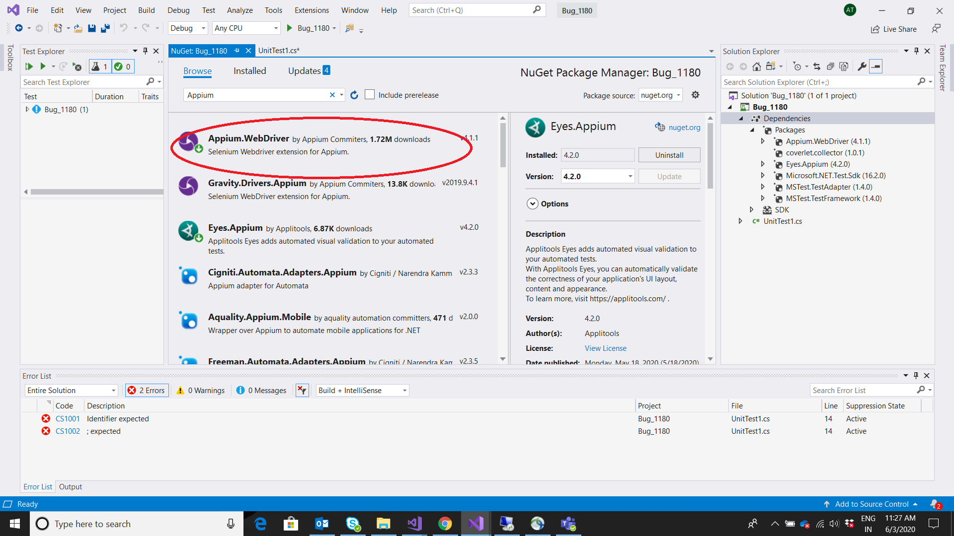 We cannot use WinApp driver for project targeting framework as .NetCore · Issue #1180 ...