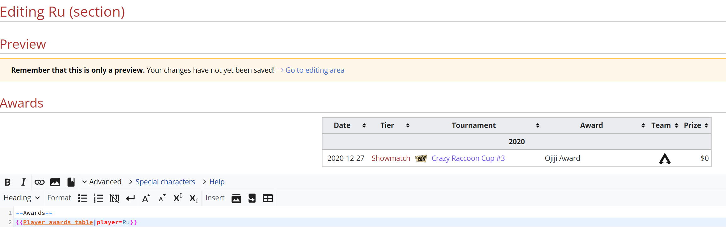 Tier display issues on Template:Player awards table in Apex Legends · Issue #2738 · Liquipedia ...