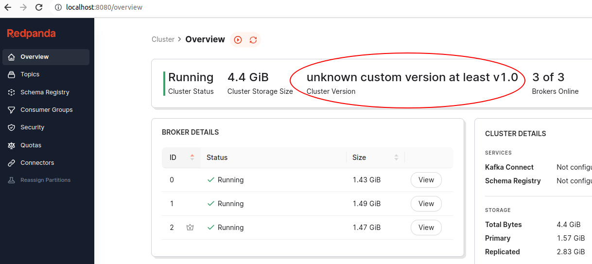 Cluster Version: unknown custom version at least v1.0 for Kafka versions 3.4.1, 3.5.0 · Issue ...