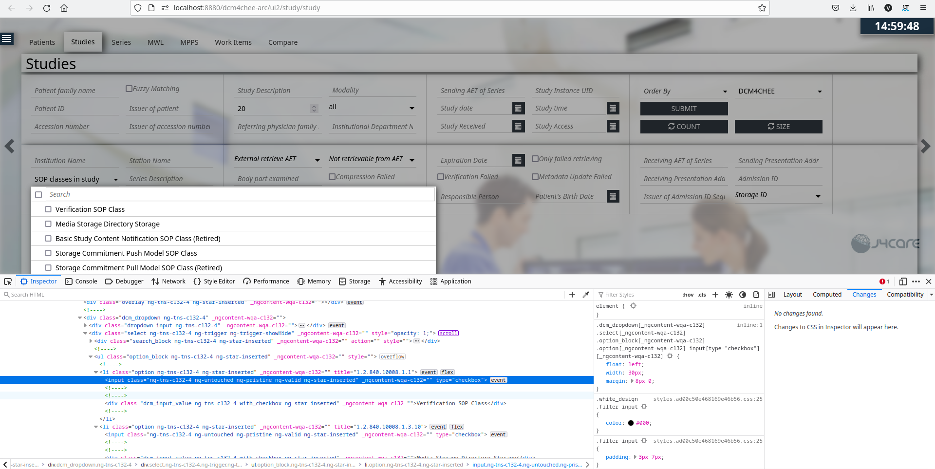 UI: Streamline multi checkbox dropdown in Monitoring -> Retrieve to be similar to Navigation ...