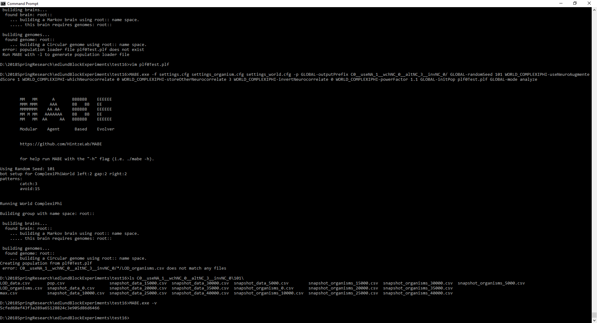 Population Loading Fails on Windows · Issue #247 · Hintzelab/MABE · GitHub