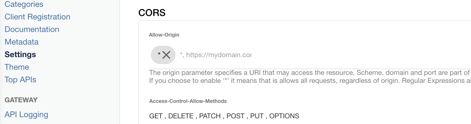 [management] gravitee_http_cors_alloworigin environment variable setting not reflected in UI ...