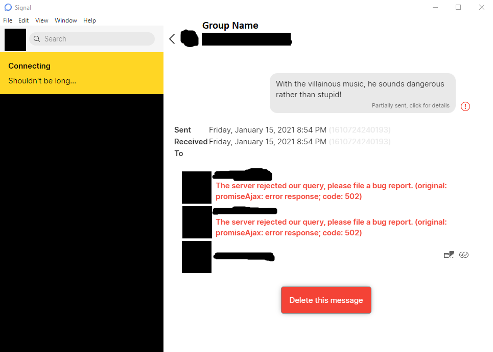 Signal is experiencing technical difficulties · Issue #10661 ...