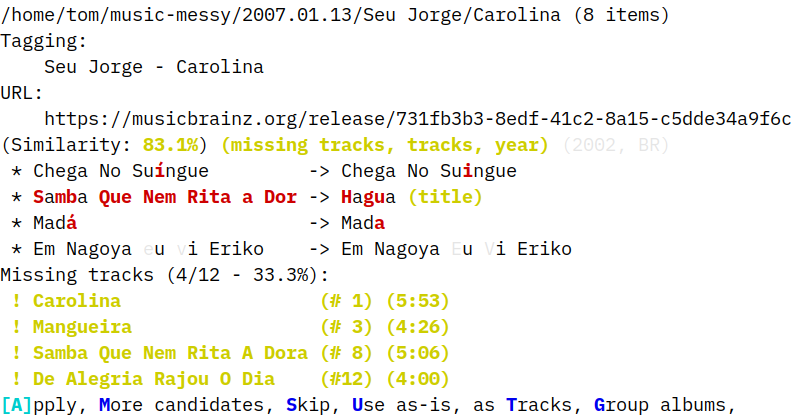 Interactively correct false positive track matches · Issue #3724 · beetbox/beets · GitHub