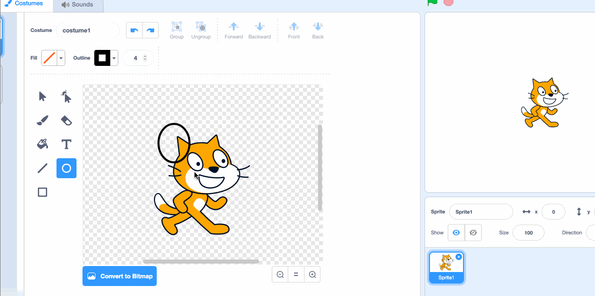 Paint bucket tool fills incorrect parts of sprite · Issue #830 · scratchfoundation/scratch-paint ...