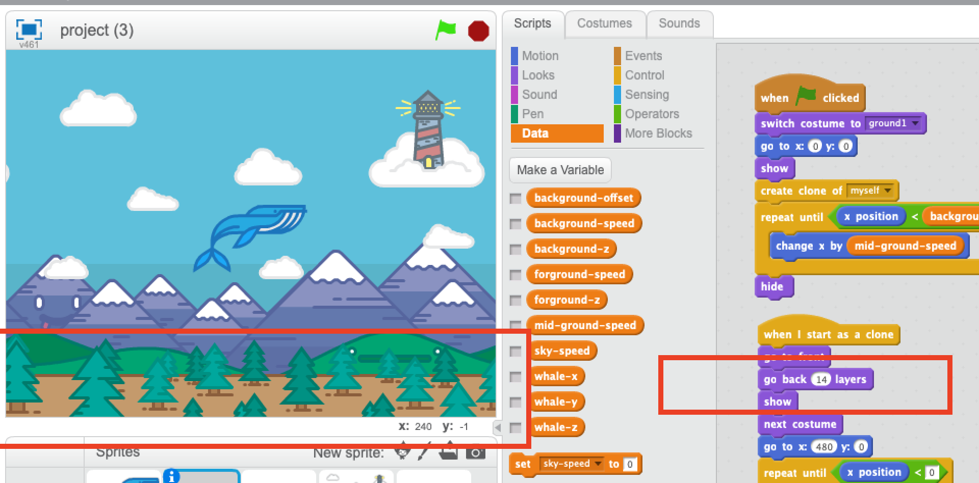 Sprite execution order incompatibility causes layering issues in this ...