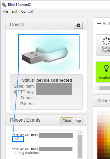 "Turn blink(1) off when no match" sometimes doesn't turn off (but does stop pattern) · Issue #80 ...