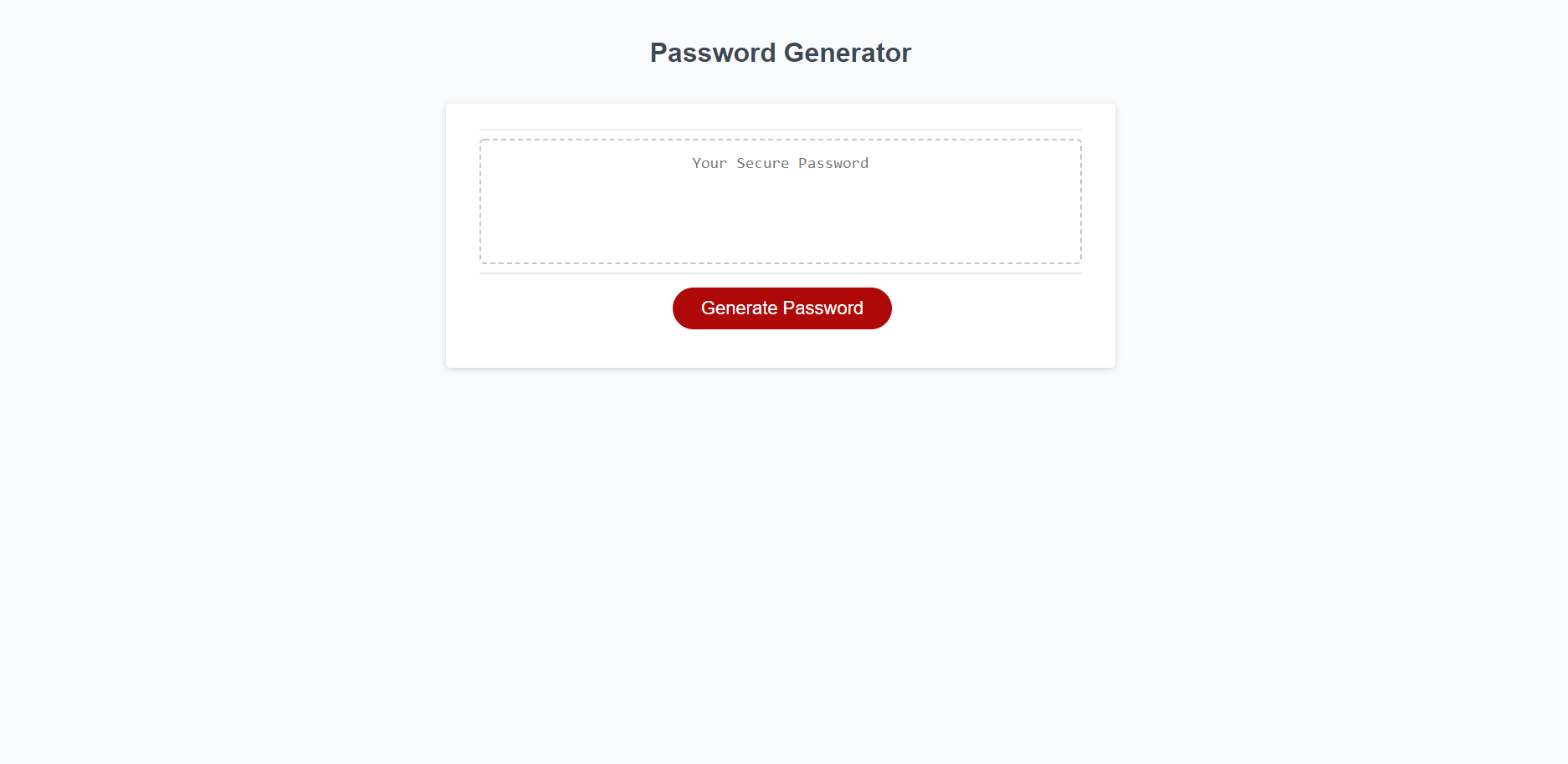 GitHub - kferg357/Password-Generator: In this assignment we were ...