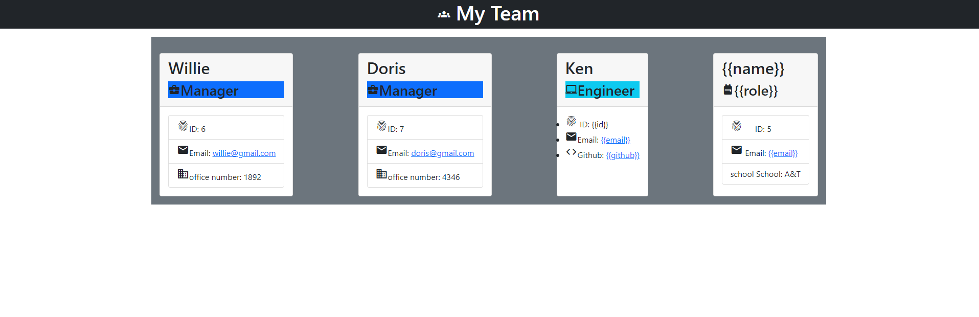 GitHub - kferg357/Team-Profile-Generator