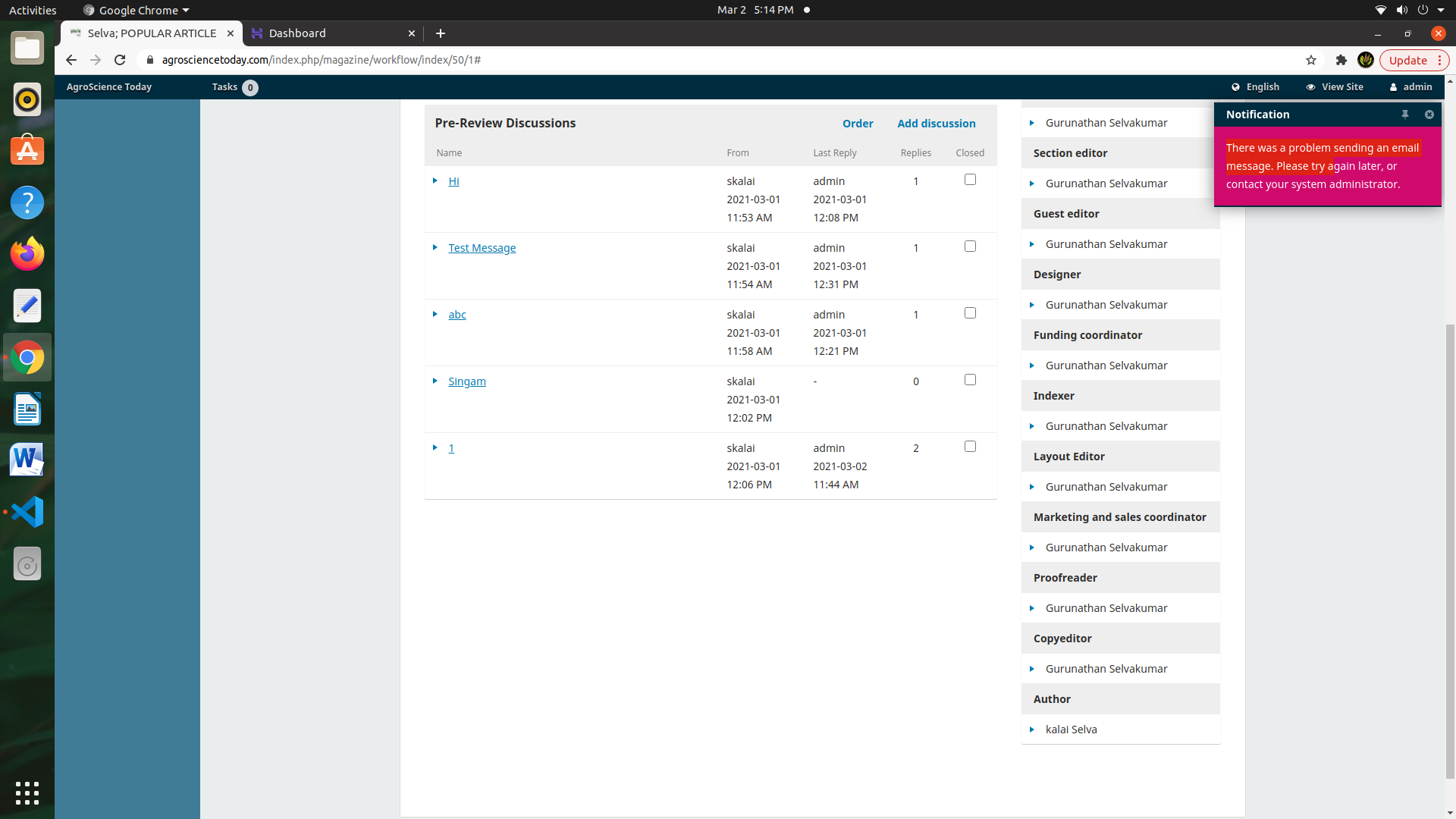 Error on setting a editor recommendation in OJS 3.2.0.3 · Issue #6044 · pkp/pkp-lib · GitHub