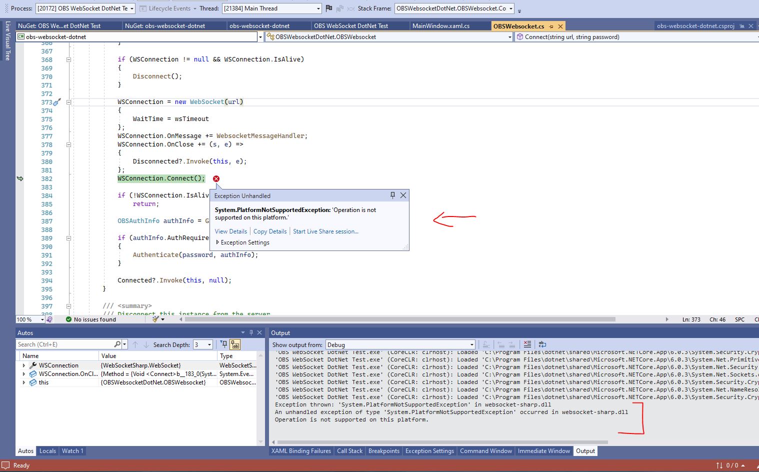 [BUG] 'System.PlatformNotSupportedException' When Trying To Connect() · Issue #89 · BarRaider ...
