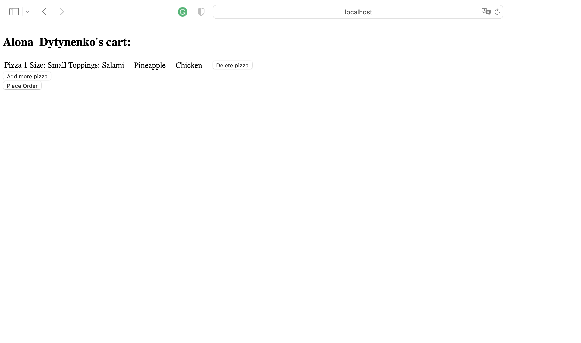 GitHub - adytynenko/Pizza-Order-System: Java, Java Spring Framework ...
