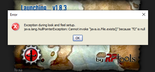 Cannot invoke "java.ioFile.exists()" because "f2" is null · Issue #2429 · RPTools/maptool · GitHub