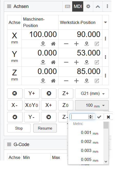 Manual input from keyboard for distance and feed rate · Issue #563 · cncjs/cncjs · GitHub