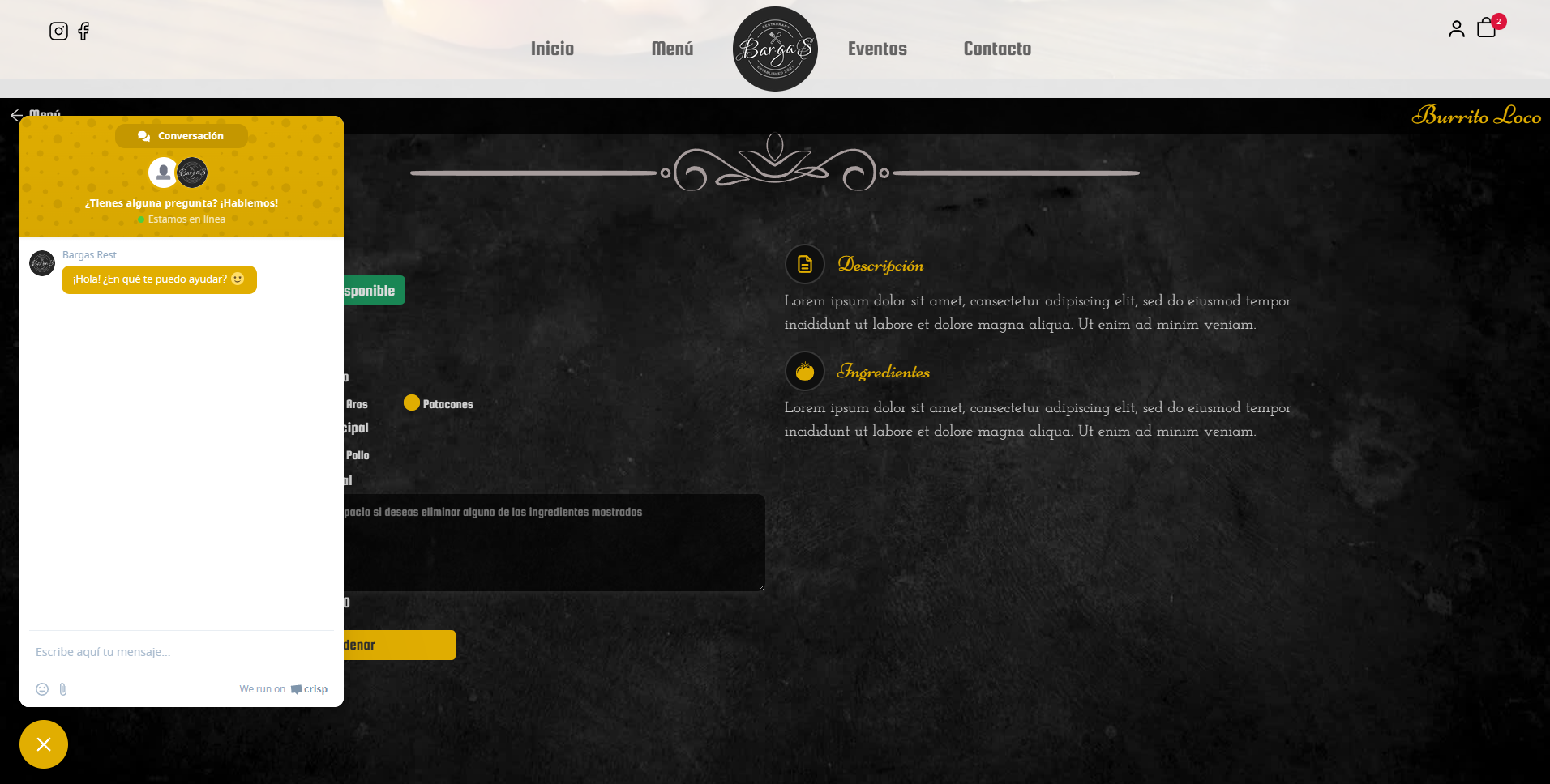 GitHub - JonaVS/BargasFrontend: Website & online ordering platform for a restaurant. :champagne: