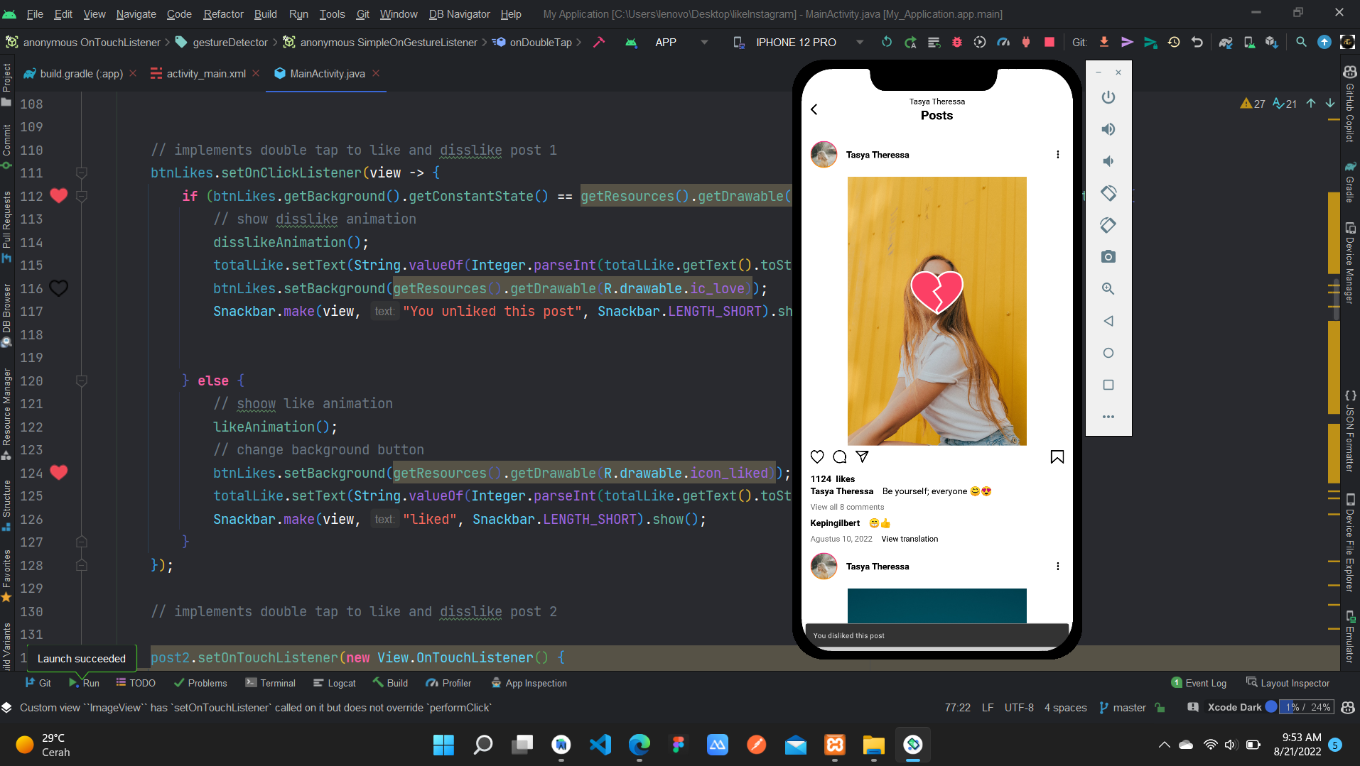 GitHub - KEVINGILBERTTODING/Animation-Love-Instagram: This application ...