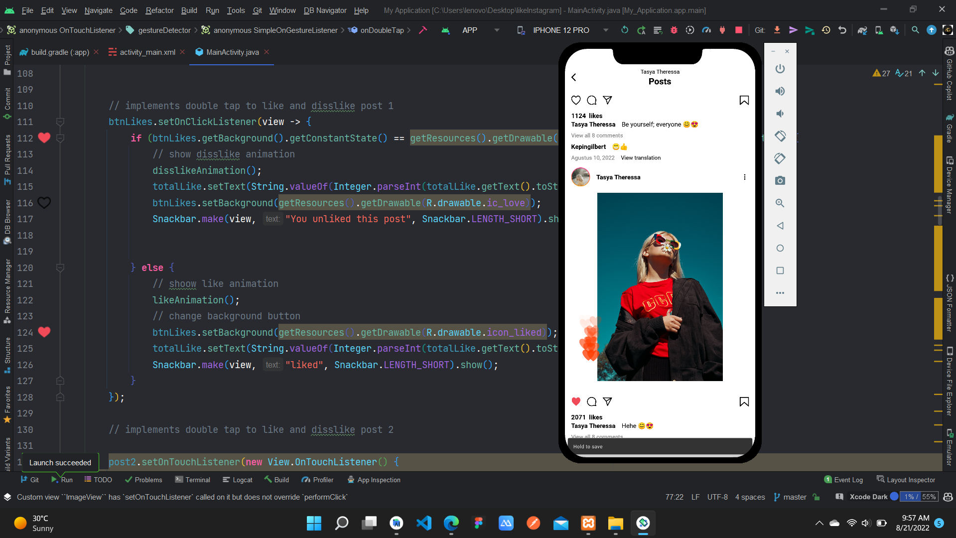 GitHub - KEVINGILBERTTODING/Animation-Love-Instagram: This application displays love animations ...