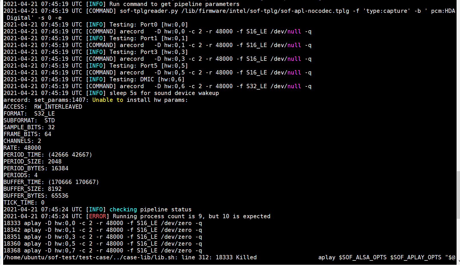 [BUG][APL] multiple-pipeline failed on APL_UP2_NOCODEC , buffer_alloc error after initiating the ...