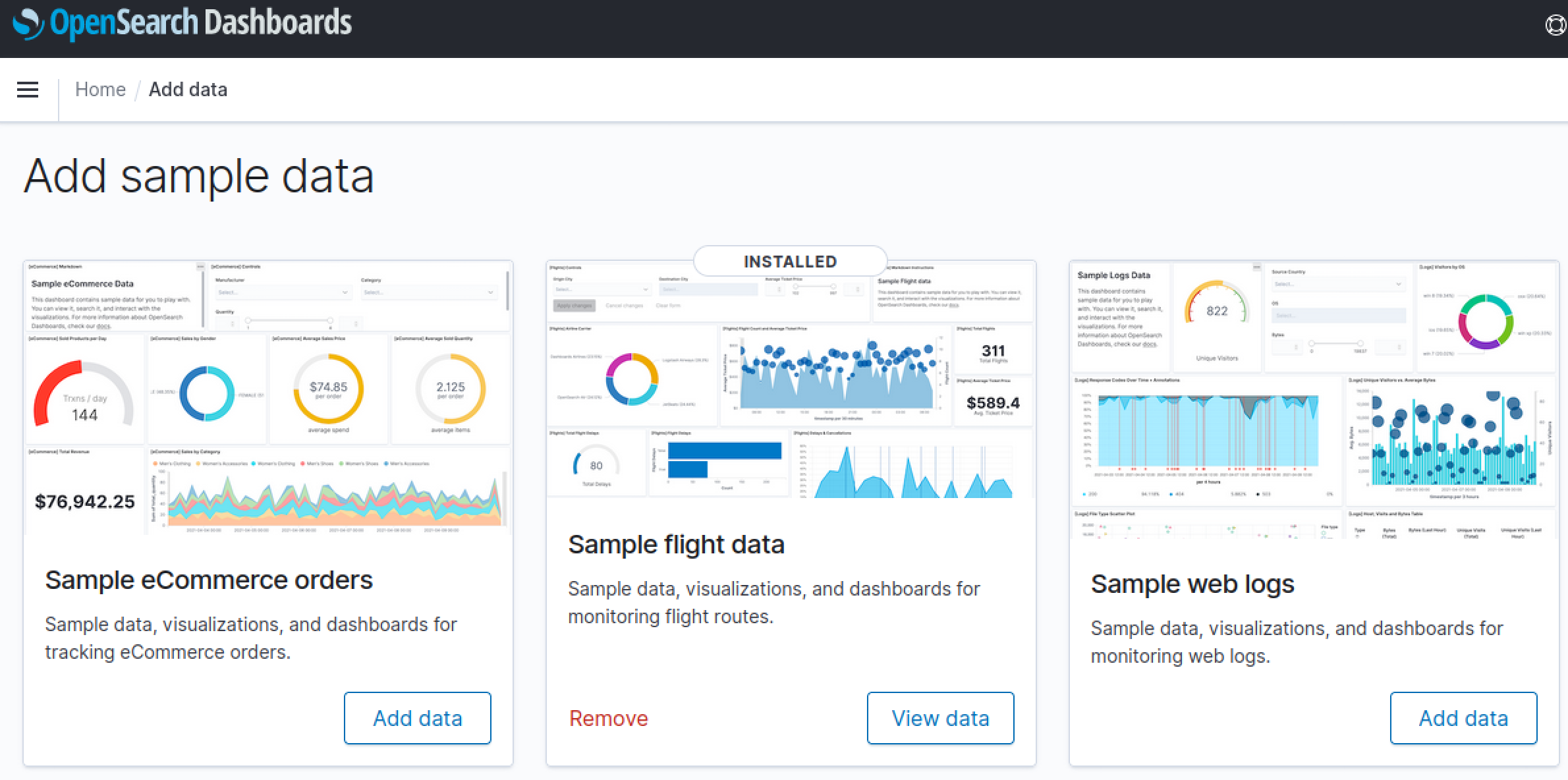 Followup Enable Tutorials From Add Data Page · Issue 472 · Opensearch Project Opensearch