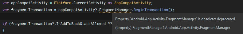 No Fragemnt Support In Androidx For Transaction · Issue 169 · Dotnetandroid Libraries · Github 1762