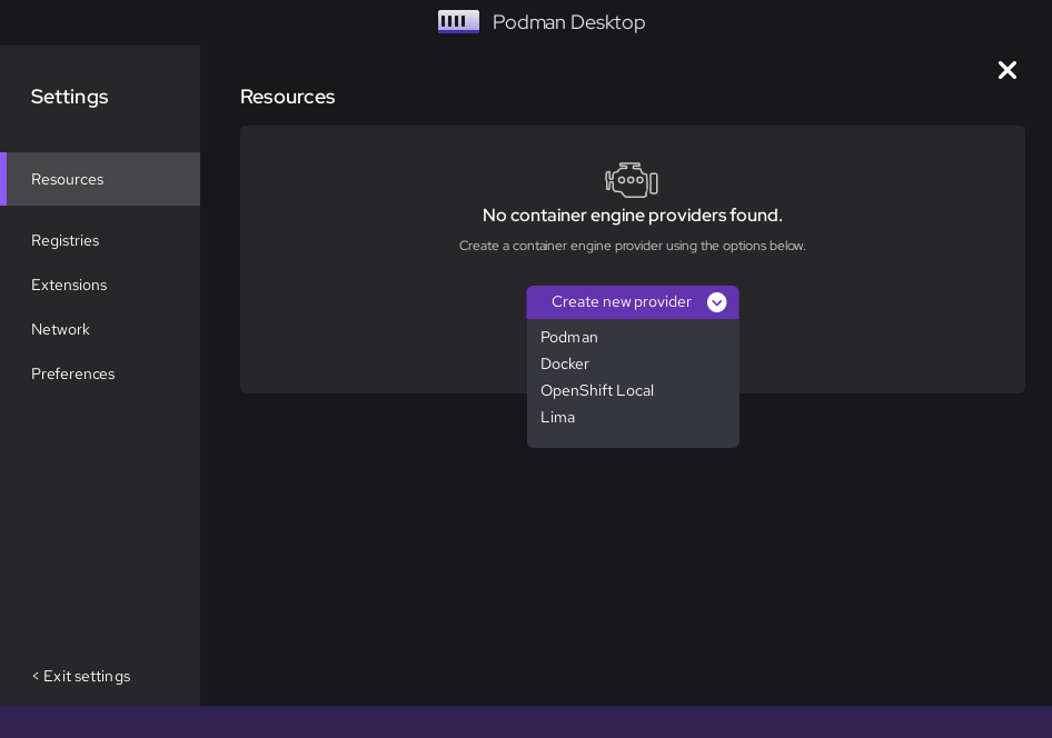 Design: Preferences Container Engine · Issue #1338 · podman-desktop/podman-desktop · GitHub