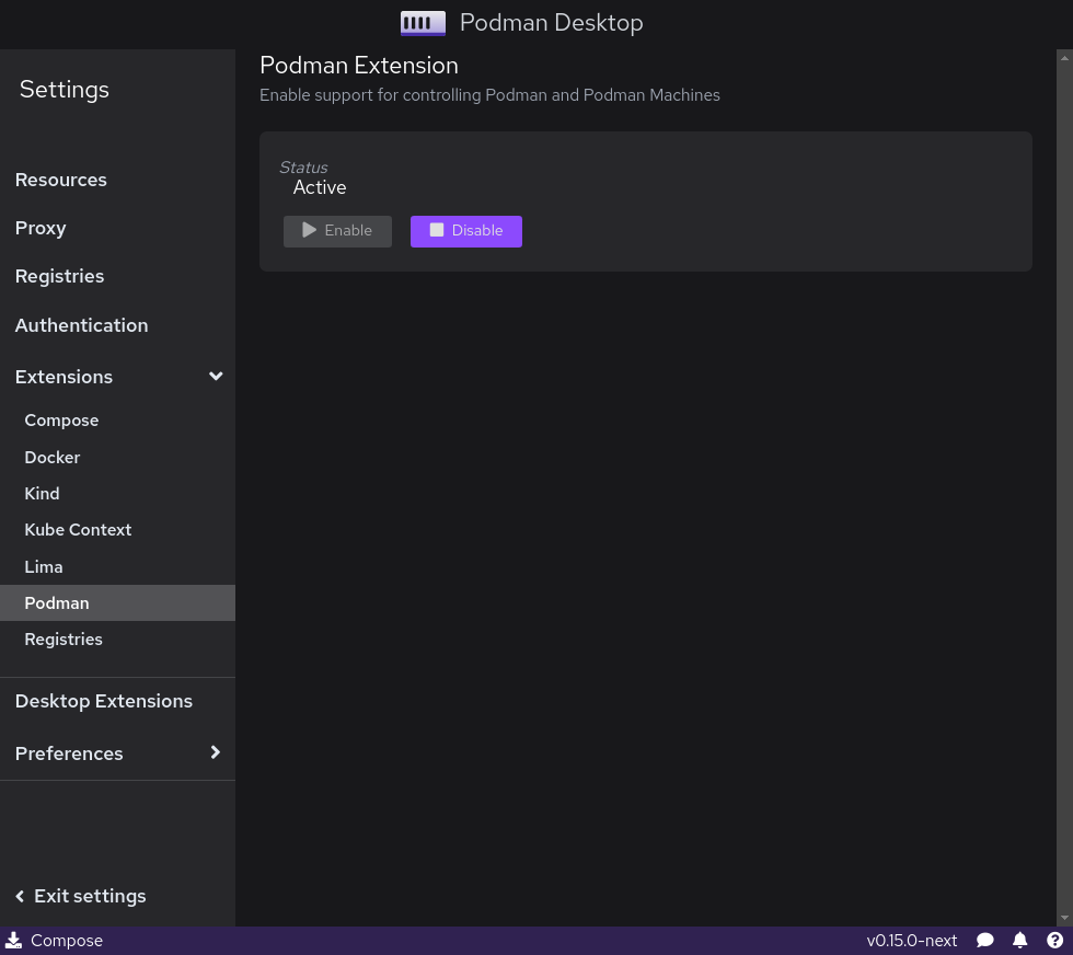Design Revamp Extension Installation Flow Ux · Issue 2170 · Podman 