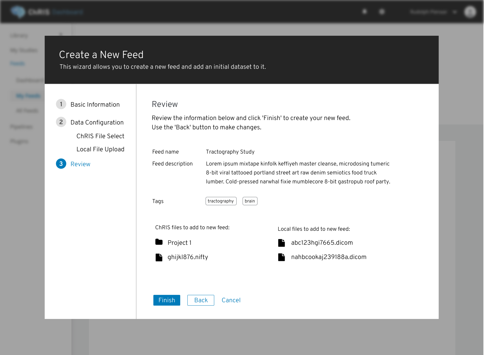 (CHRIS UI - P1 - DESIGN) Ability to create a new feed · Issue #32 · FNNDSC/ChRIS_ui · GitHub