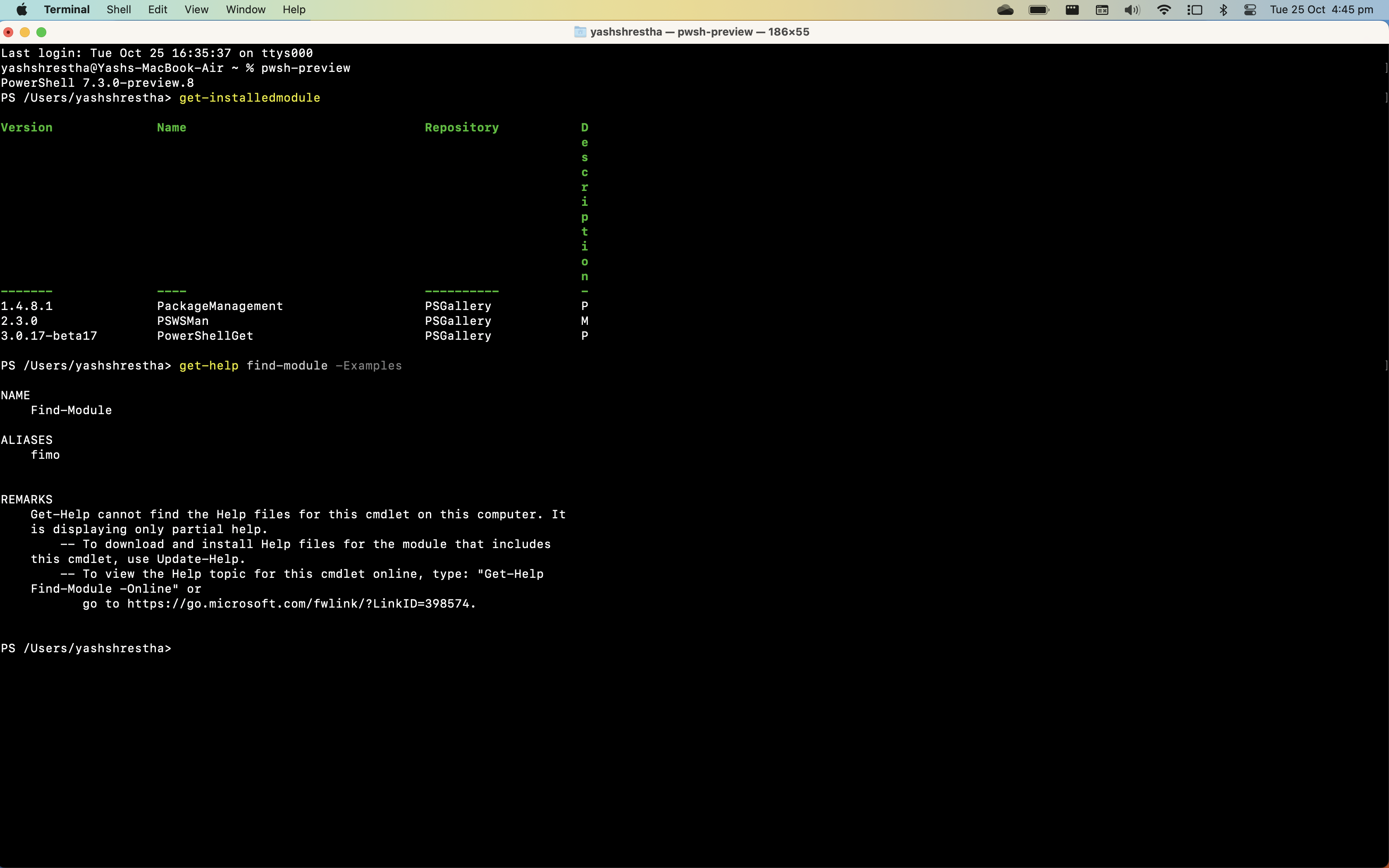 Update Help Cmdlet Broken In Ps 726 Macos · Issue 811 · Powershellpsresourceget · Github