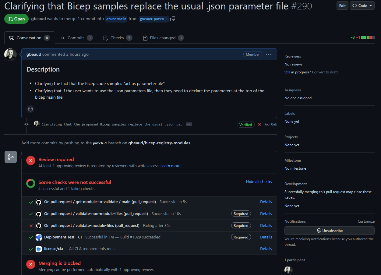 Alz Need To Add Parameters At The Top Of Main Bicep File To Use 2001